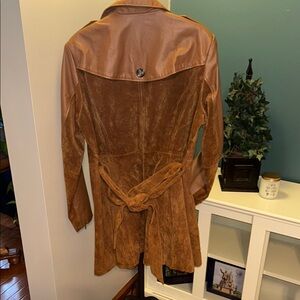 IMAN | Jackets & Coats | Iman Tan Leather Coat | Poshmark